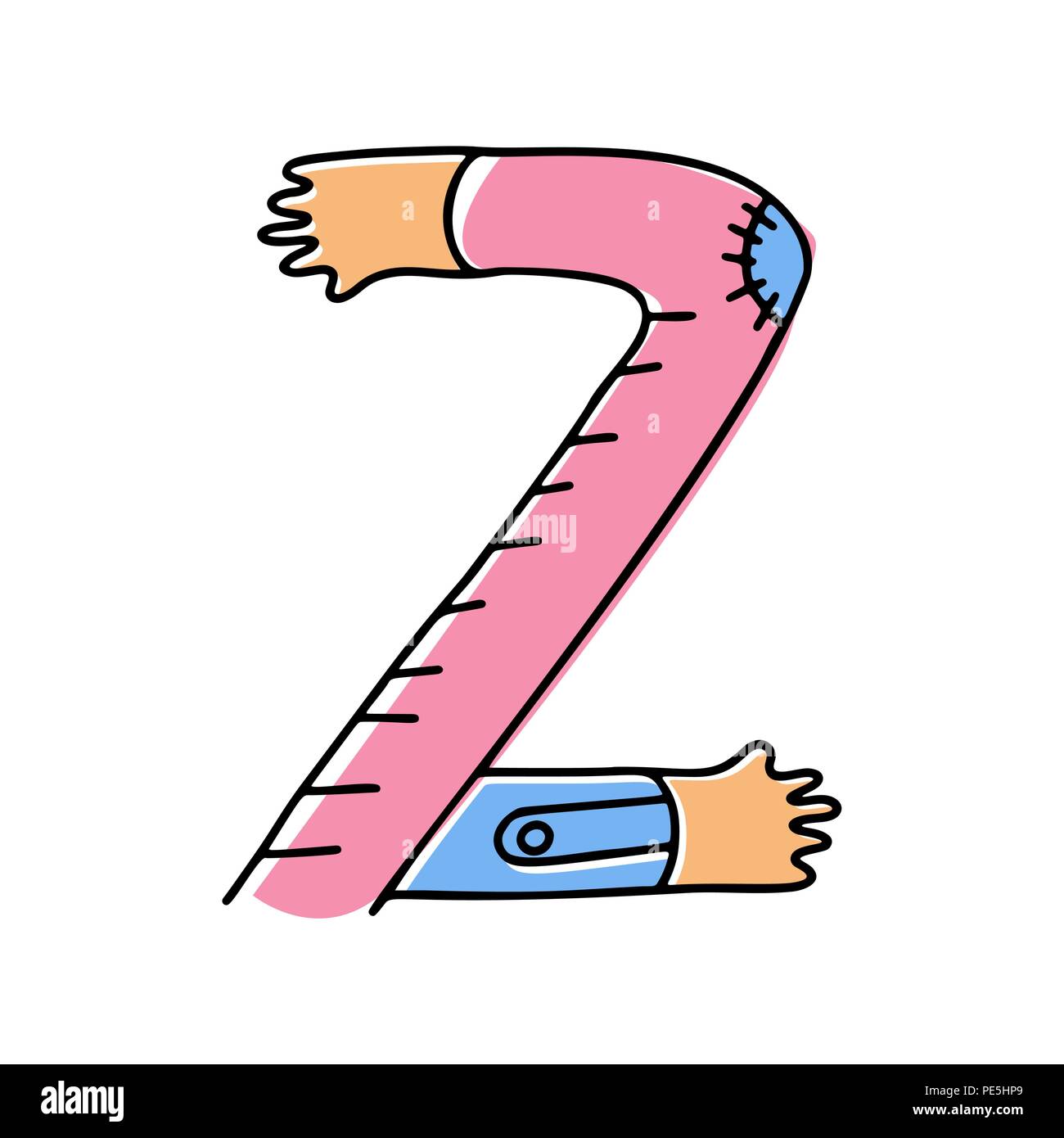 crazy hands alphabet, hand drawn letter Z Stock Vector Image & Art - Alamy