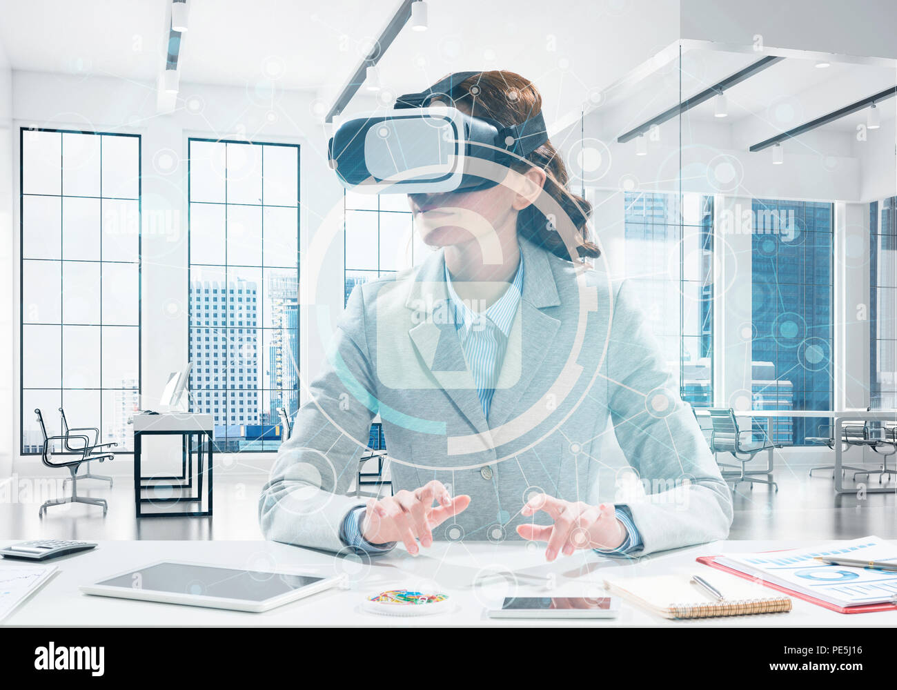 Virtual protection concept Stock Photo - Alamy