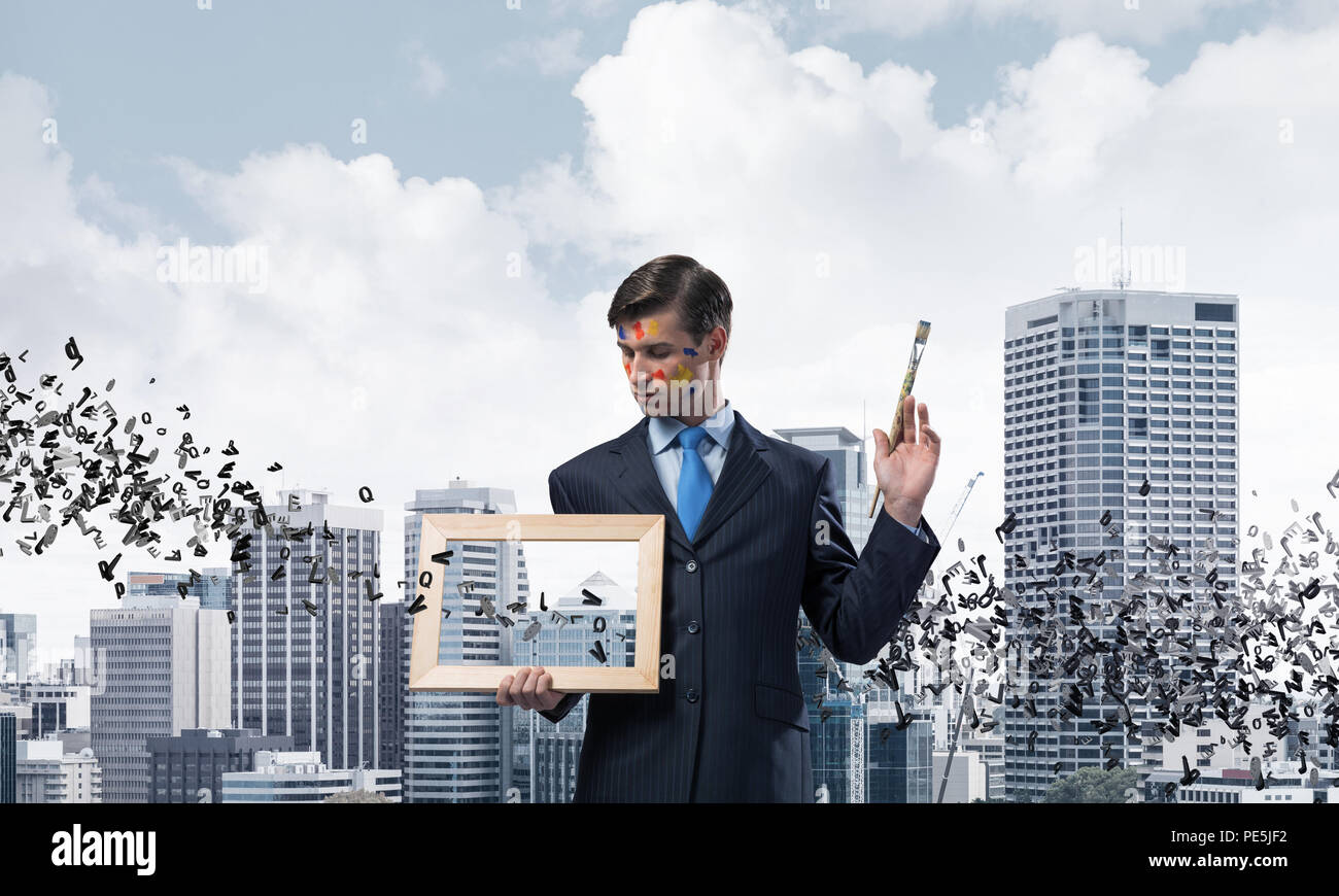 Business inspiration of young man Stock Photo - Alamy