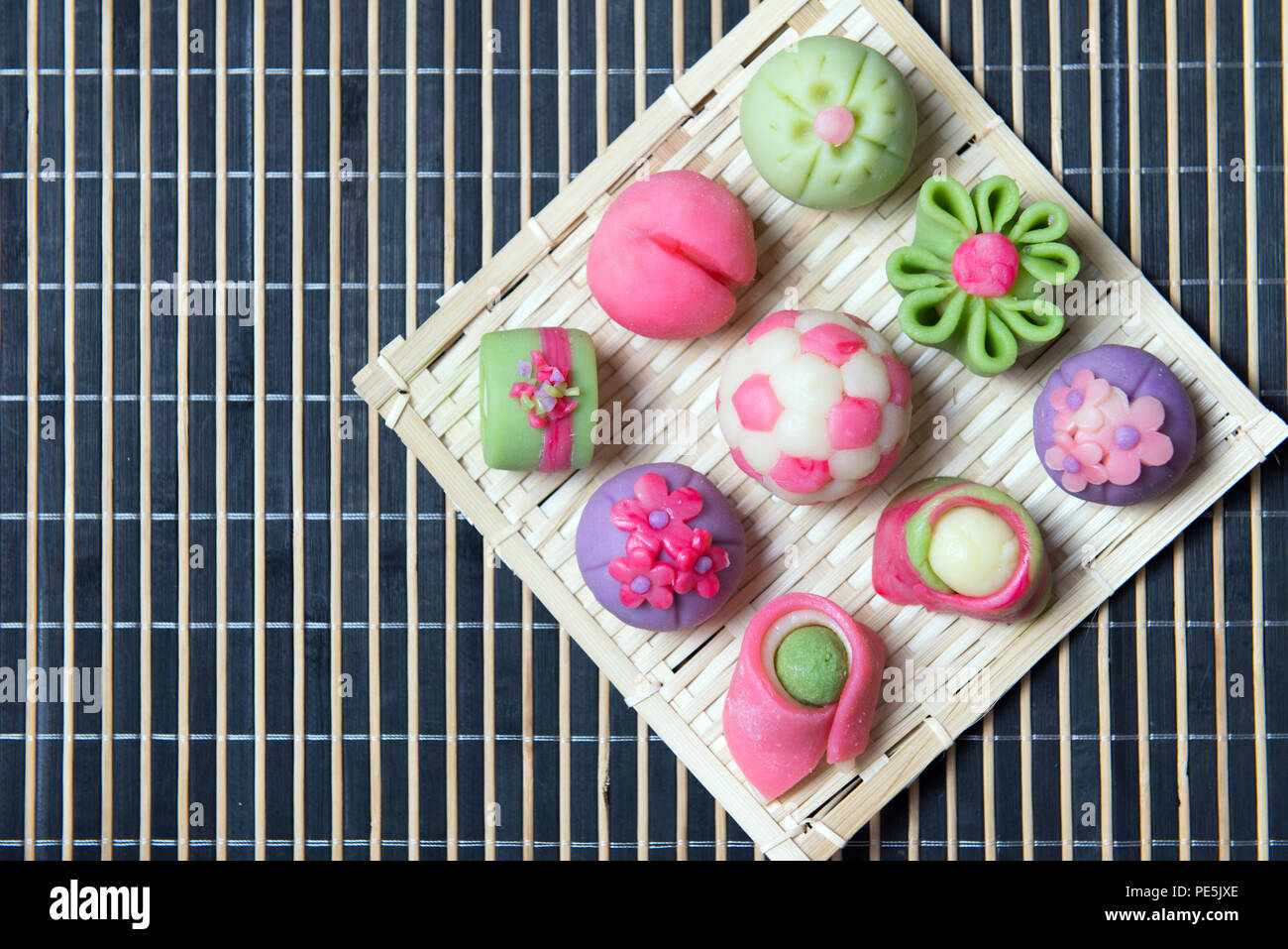 Japanese traditional confectionery wagashi Stock Photo - Alamy
