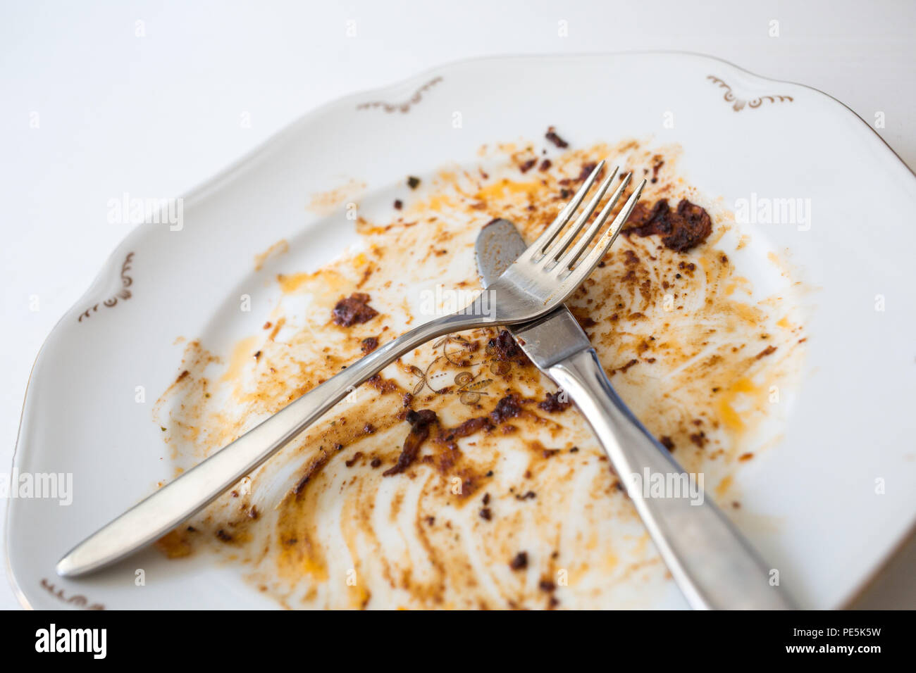 Dirty plate hi-res stock photography and images - Alamy