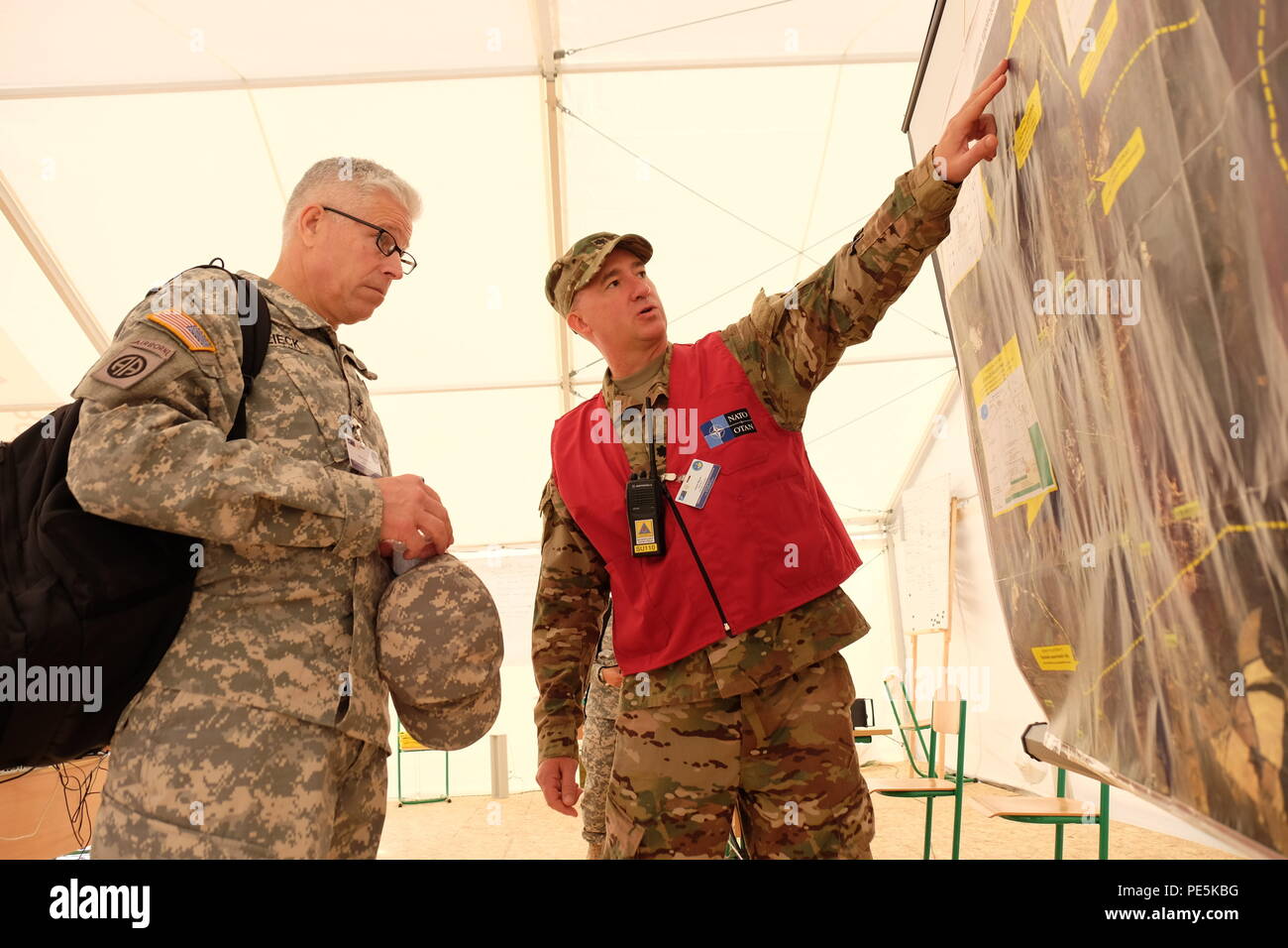 Left, Brig. Gen. Arlan M. DeBlieck, commanding general, 7th Civil ...