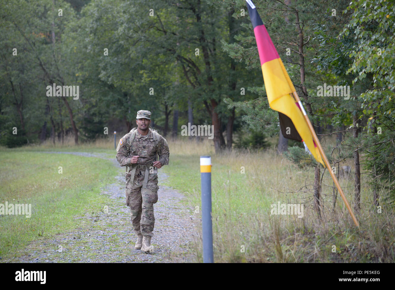 U.S. Army Spc. Kristopher George, assigned to 18th Combat Sustainment ...