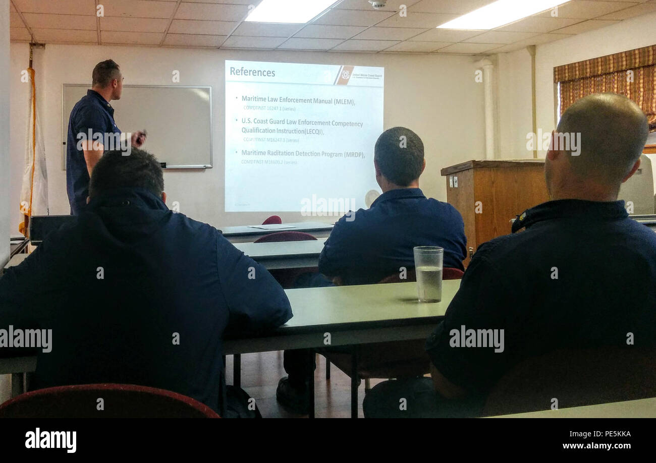 Petty Officer 2nd Class Timothy Duffy, a boarding team member at Coast ...