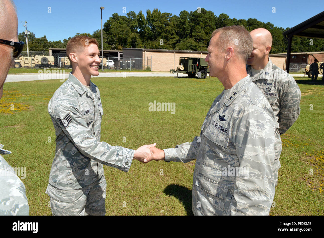 U.S. Air Force Maj. Gen. Mark Kelly, 9th Air Force commander, presents ...
