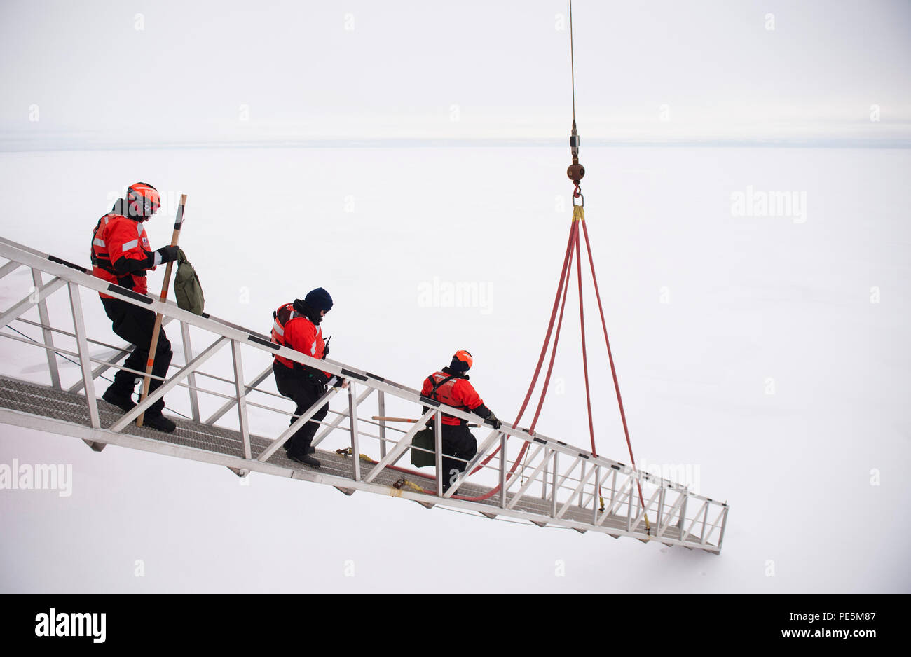 U.S. Coast Guard Cutter Healy conducted ice rescue training near the ...