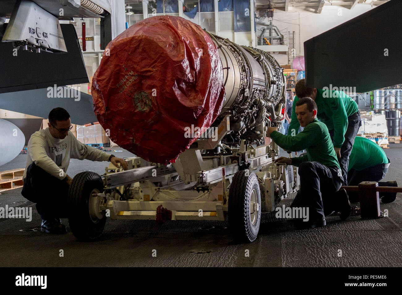 150926-N-NX690-028 ATLANTIC OCEAN (Sept. 26, 2015) Sailors assigned to ...