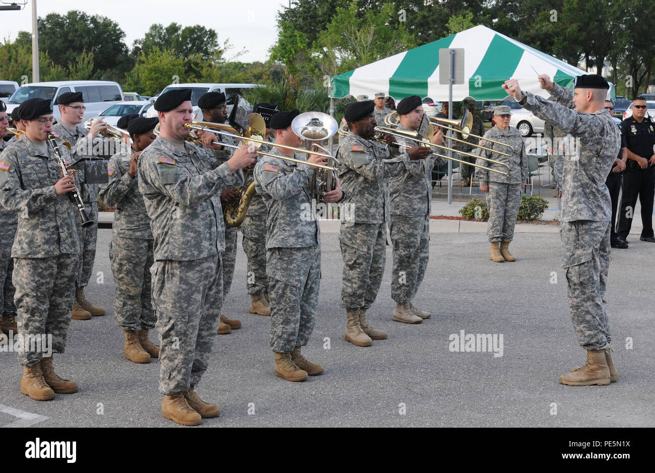 The 313th Army Reserve Band out of Birmingham, Ala., plays the Army ...