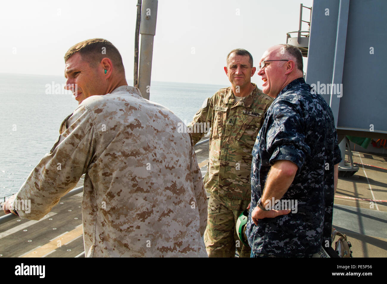 Army Maj. Gen. William Hickman (middle), the deputy commanding general ...