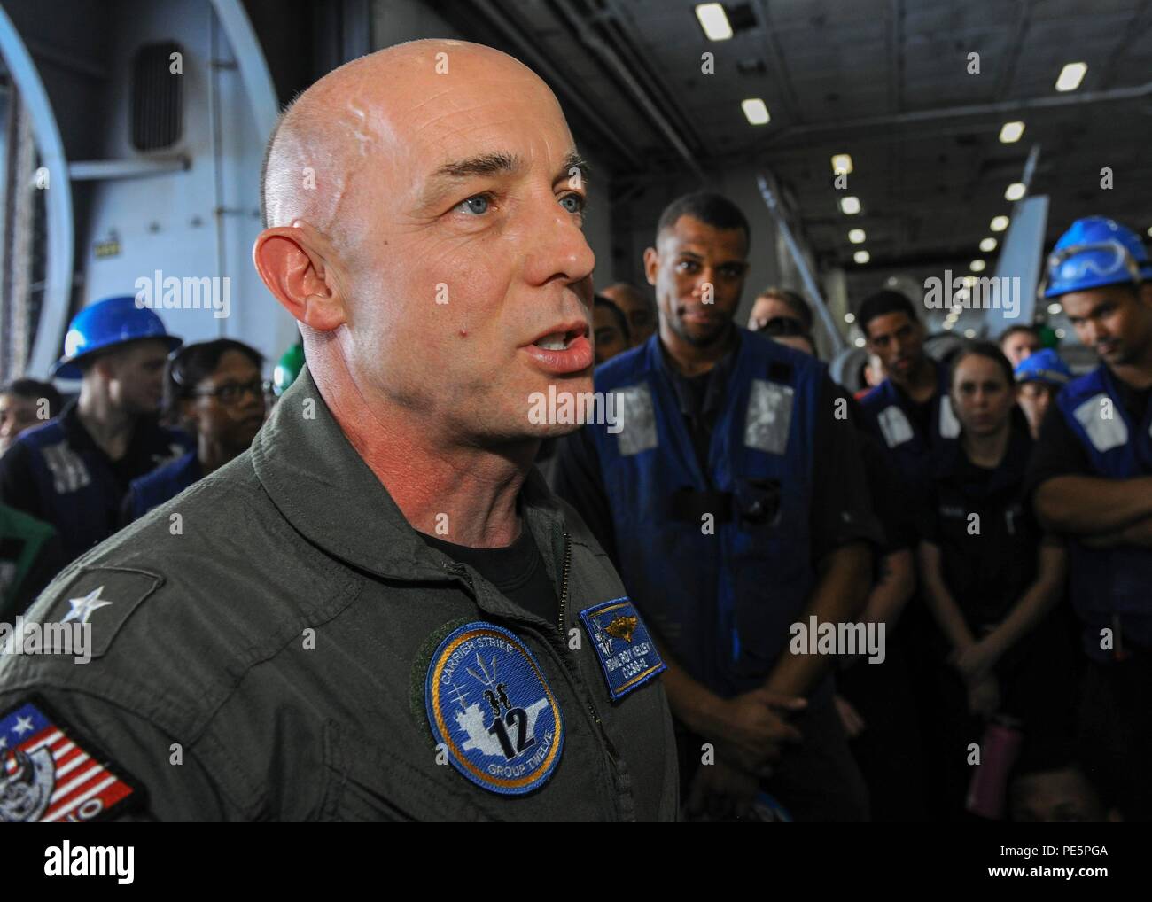 150923-N-CQ428-110 ARABIAN GULF (Sept. 23, 2015) – Rear Adm. Roy Kelley ...