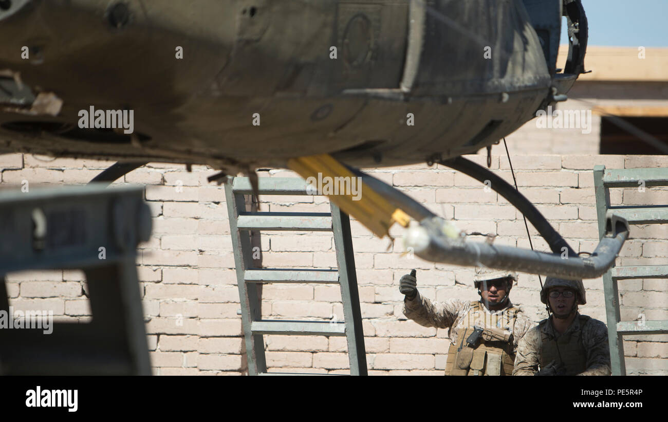 U.S. Marine Corps Gunnery Sgt. David Vasquez, with Marine Wing Support ...