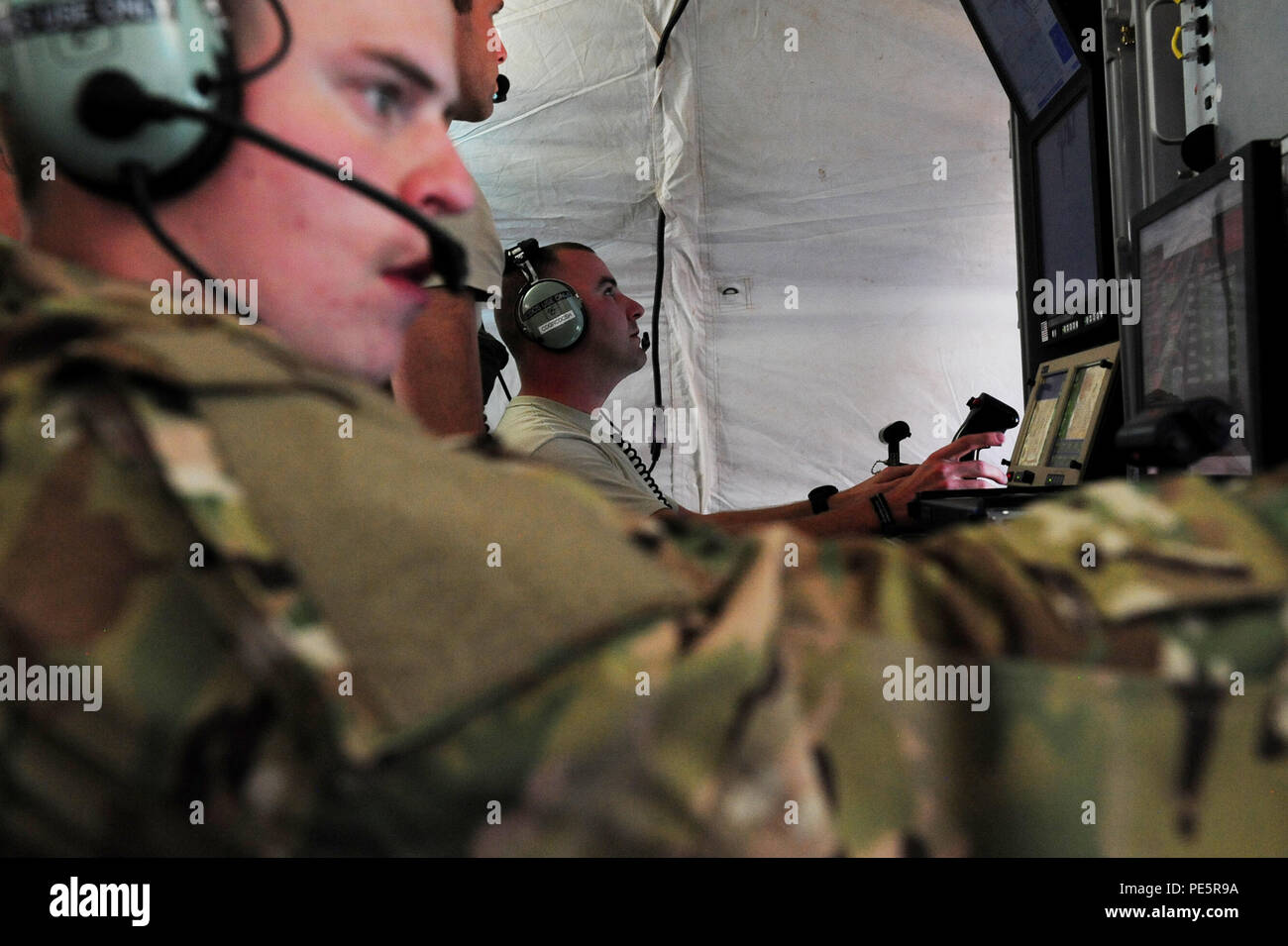 Personnel from the 12th Special Operations Squadron conduct a training ...