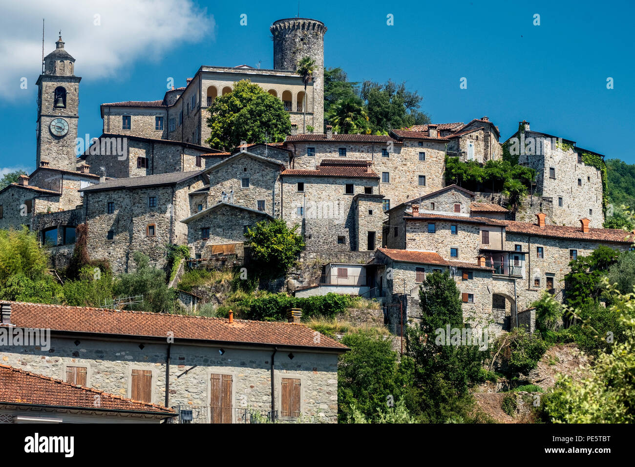 Bagnone, Lunigiana, Massa Carrara, Tuscany, Italy, old typical village ...