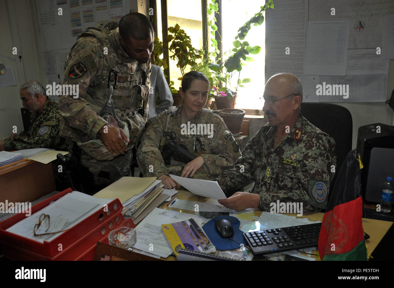 Master Sgts. Neal Harris and Andrea Brown, Train, Advise, Assist Command – Air (TAAC-Air) force ...