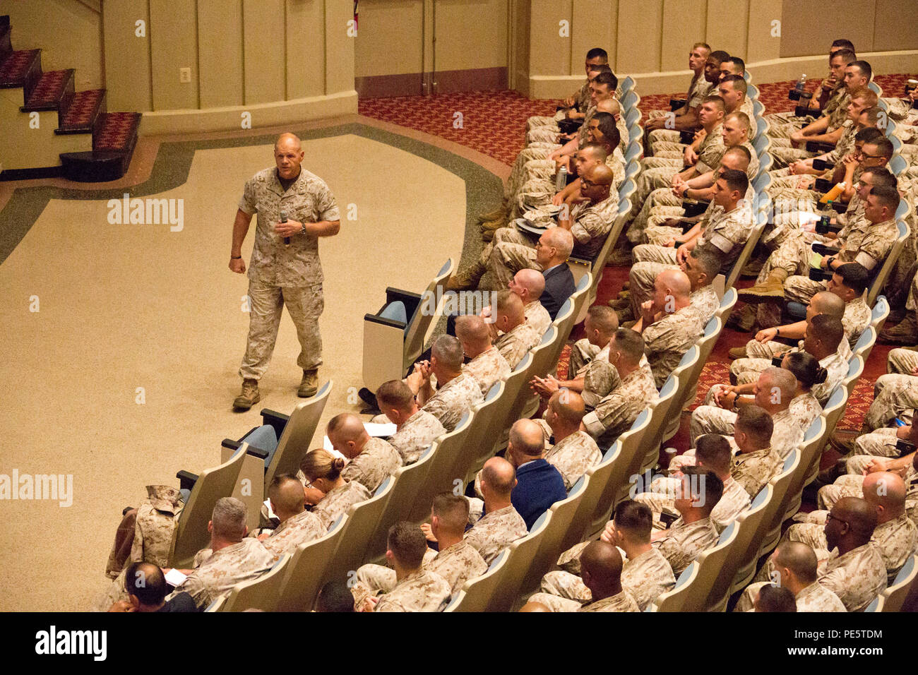 Commandant of the Marine Corps, Gen. Robert B. Neller, speaks to ...