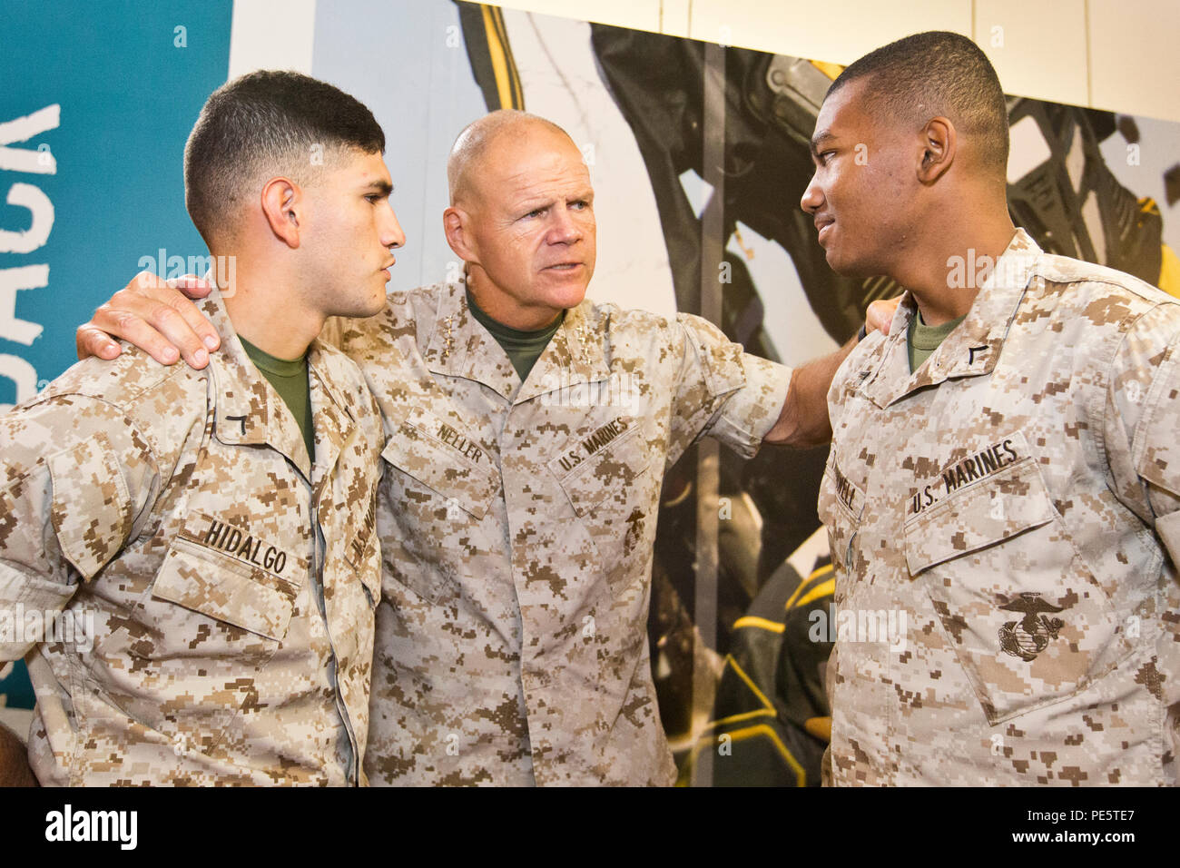 Commandant of the Marine Corps, Gen. Robert B. Neller, speaks with ...