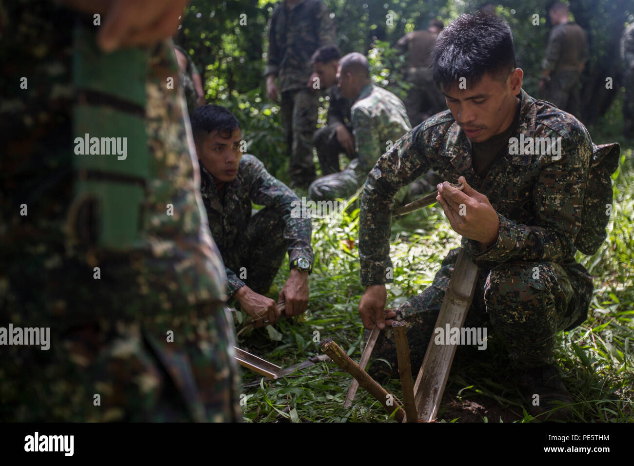Philippine Marines, with 64th Force Reconnaissance Company, Marine Special Operation Forces ...