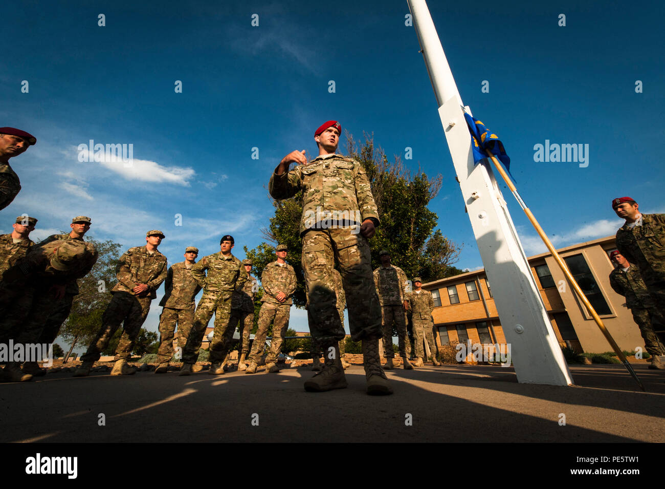 The commanding officer of the 26th Special Tactics Squadron speaks to ...