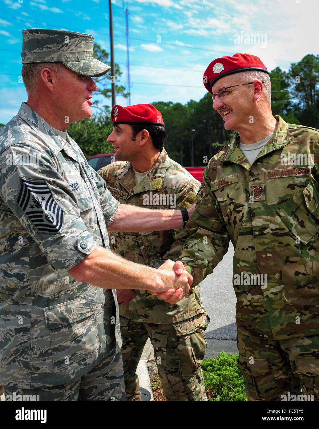 Chief Master Sgt. Bruce Dixon, right, 24th Special Operations Wing ...