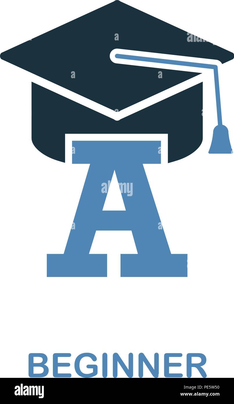 Beginner creative icon. Simple element illustration. Beginner concept ...