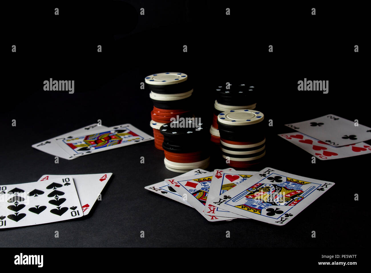 Four aces in hand cards hi-res stock photography and images - Alamy
