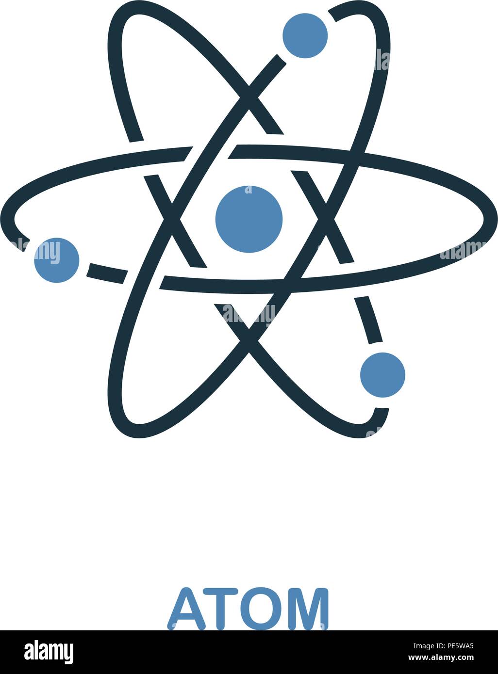 Atom creative icon. Simple element illustration. Atom concept symbol ...