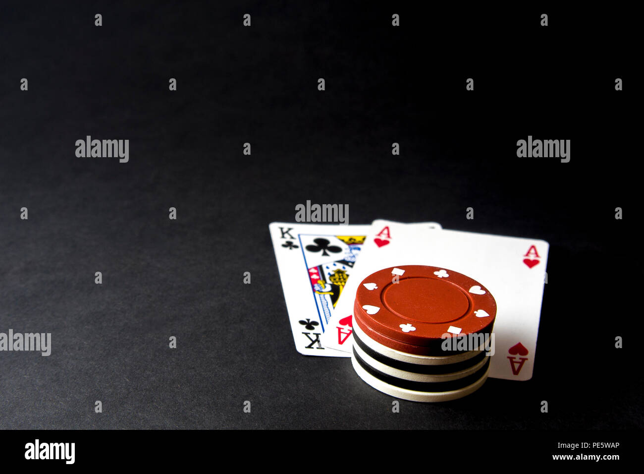 Poker chips money cards hi-res stock photography and images - Alamy