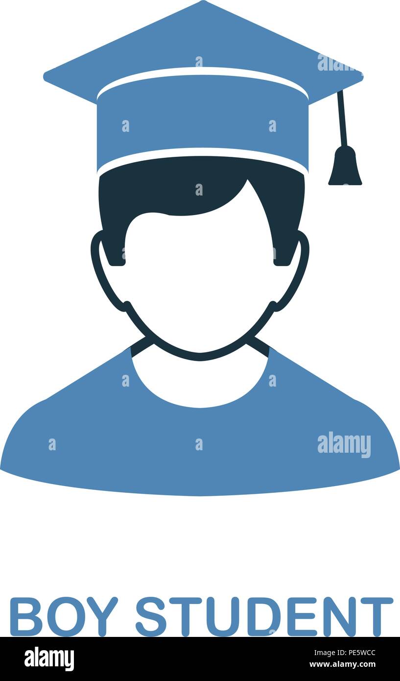 Student Boy creative icon. Simple element illustration. Student Boy ...