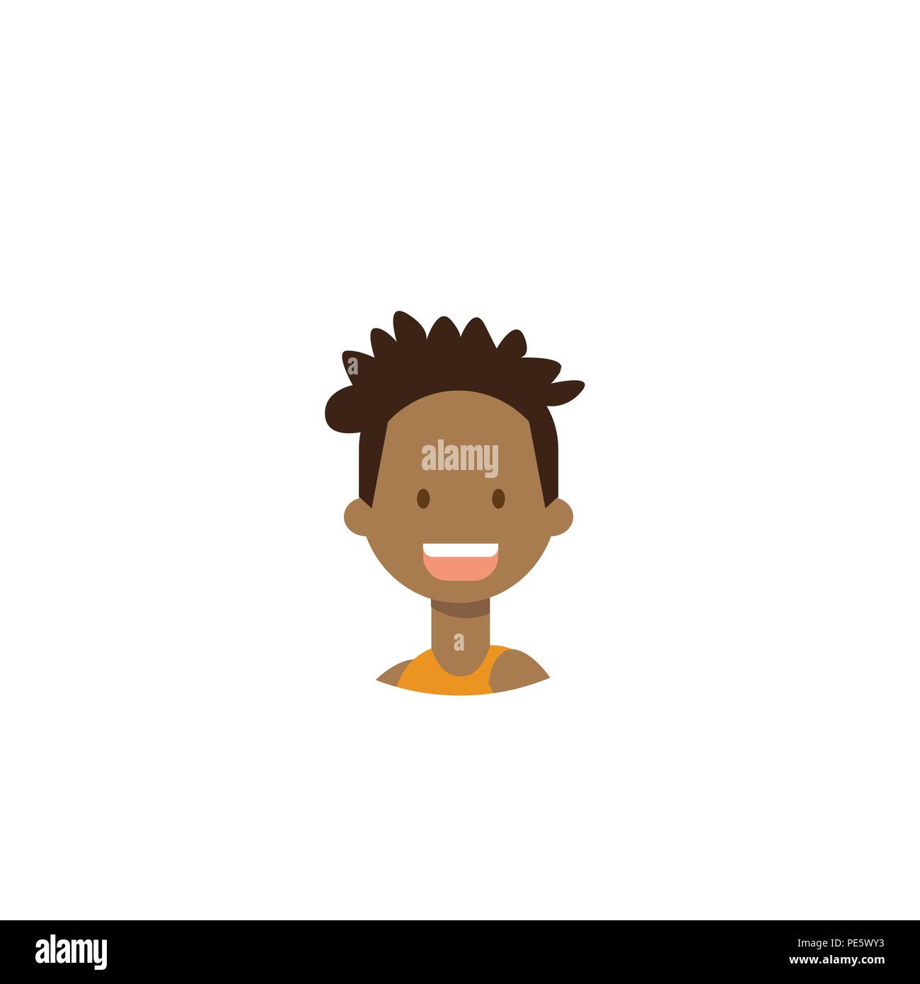 african children face happy boy portrait on white background, male ...