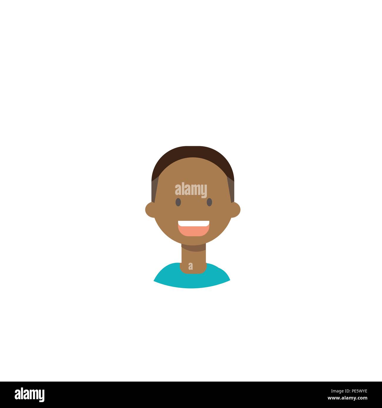 african children face happy boy portrait on white background, male ...