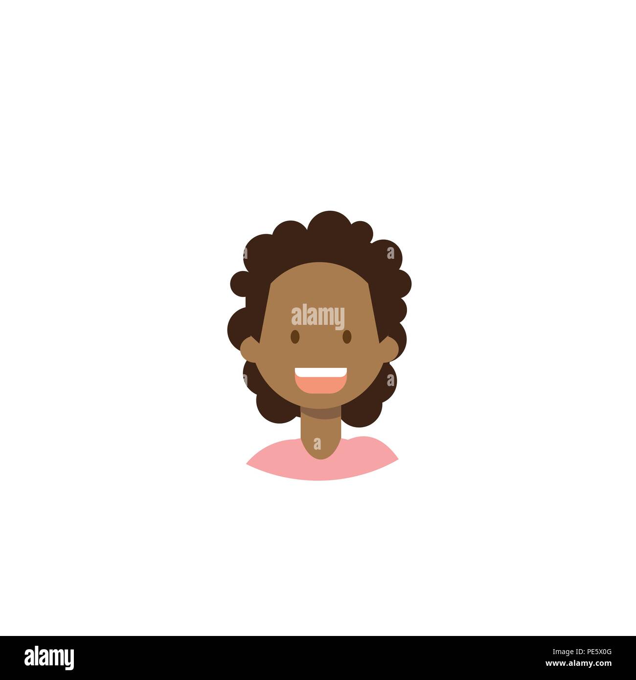 african children face happy girl portrait on white background, female ...