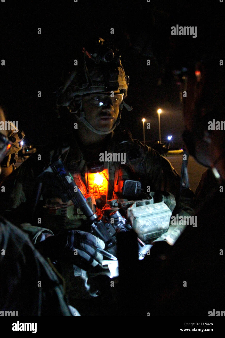 A first sergeant with the 2nd Battalion, 502nd Infantry Regiment, 2nd ...