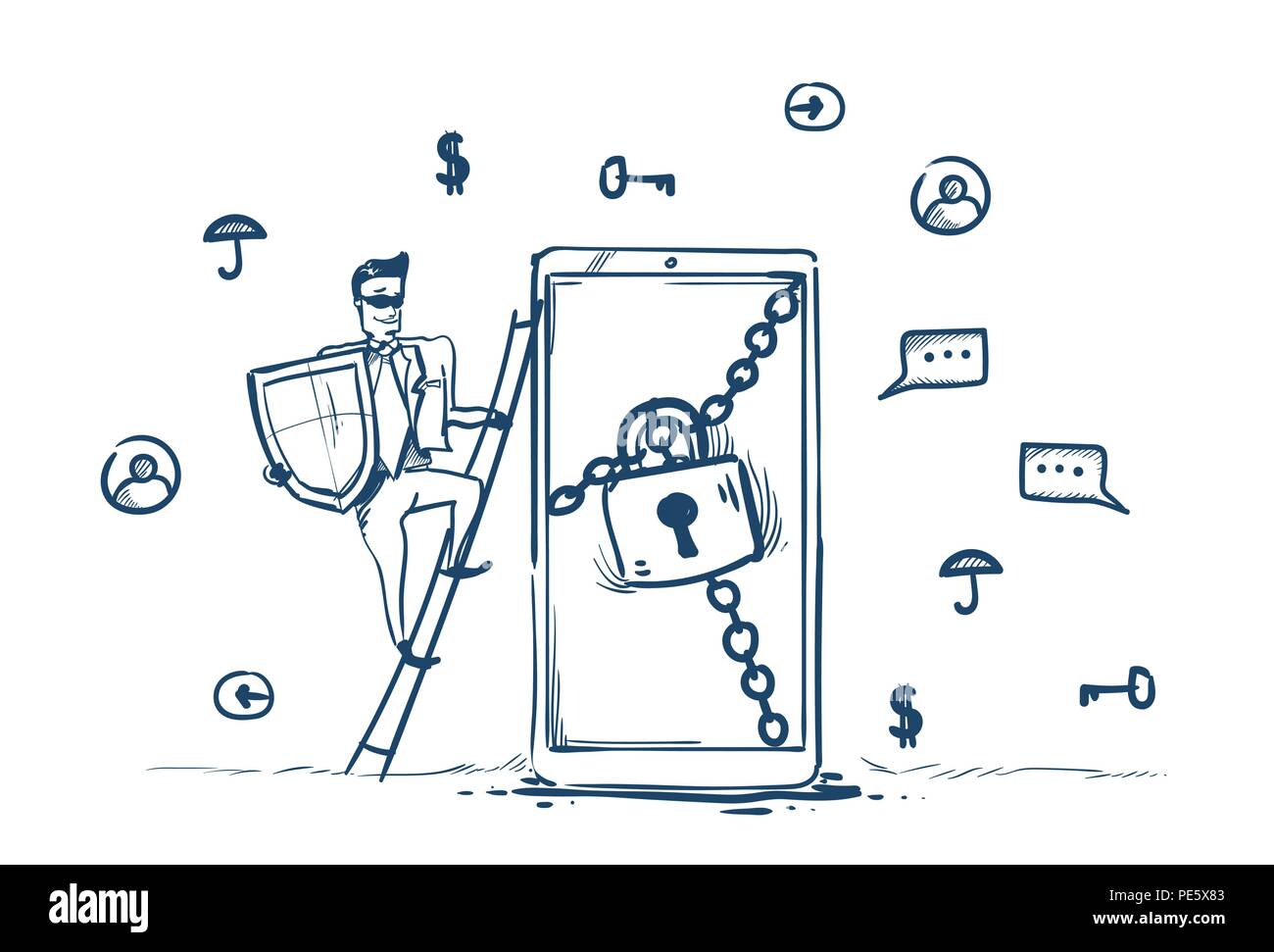 Climb over protection Stock Vector Images - Alamy