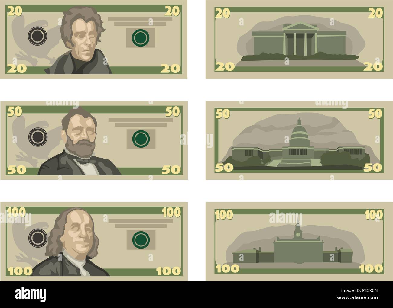 Cartoon 50 Dollar Bill