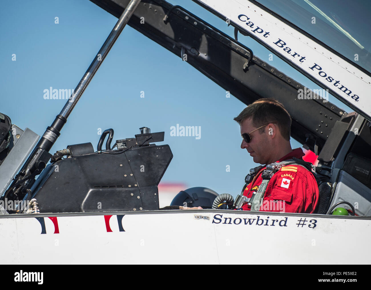 Capt. Bart Postma, Snowbird 3, prepares to fly with Maj. Joshua ...