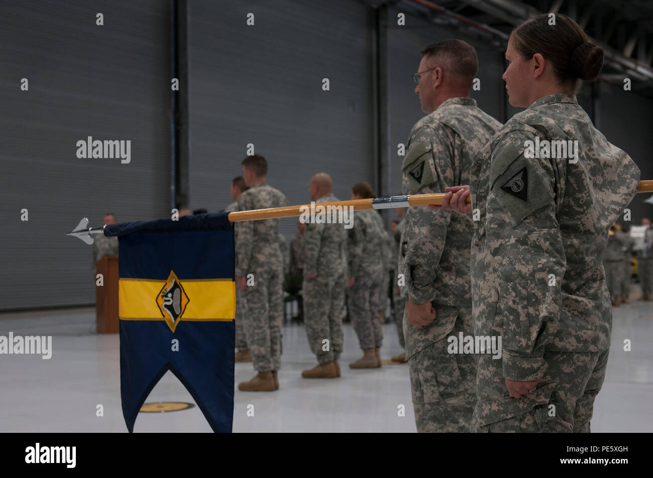 The 86th Troop Command Soldiers salute the colors during the 86th TCH ...