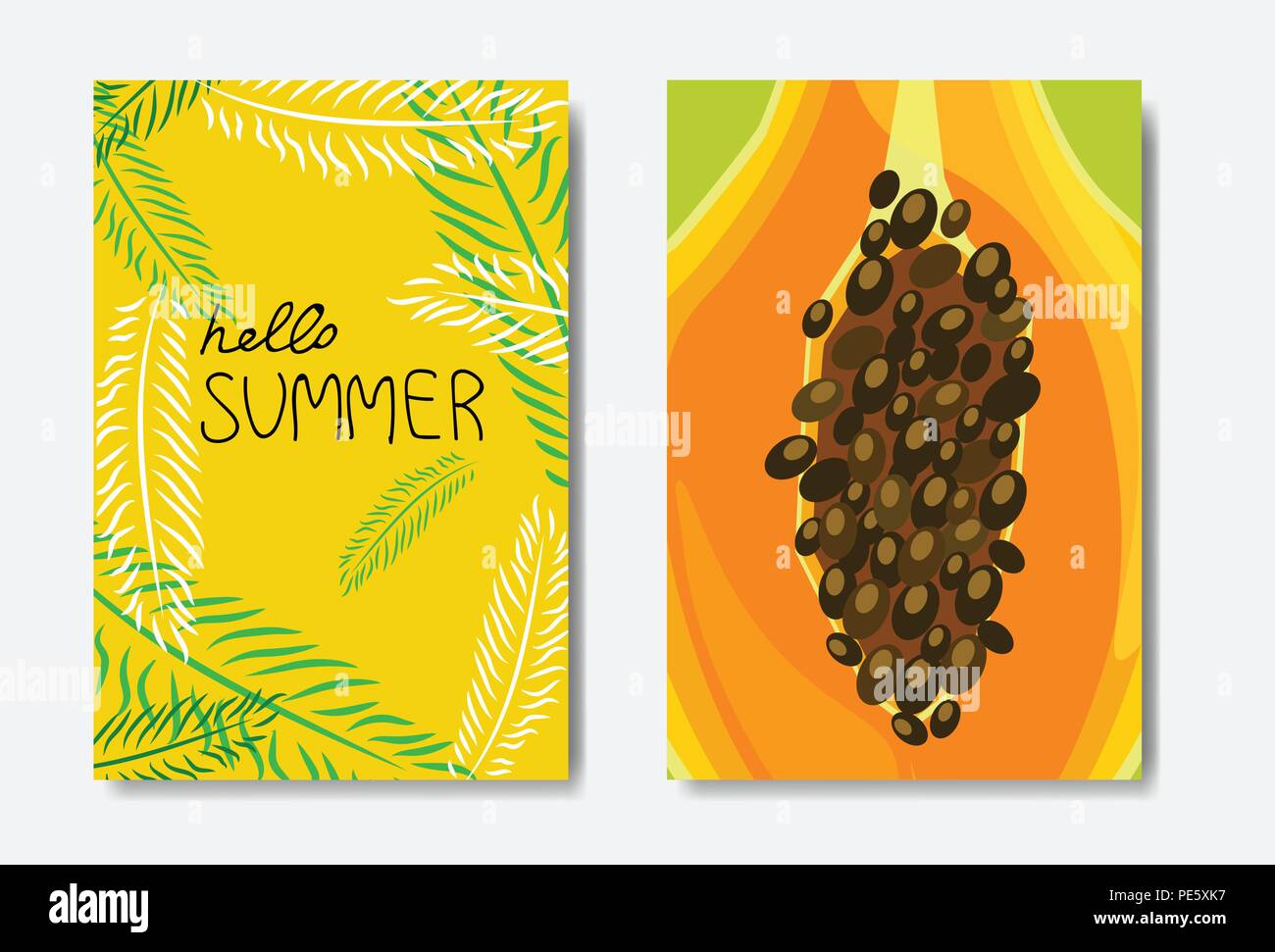 set summer palm exotic badge Isolated Typographic Design Label. Season ...