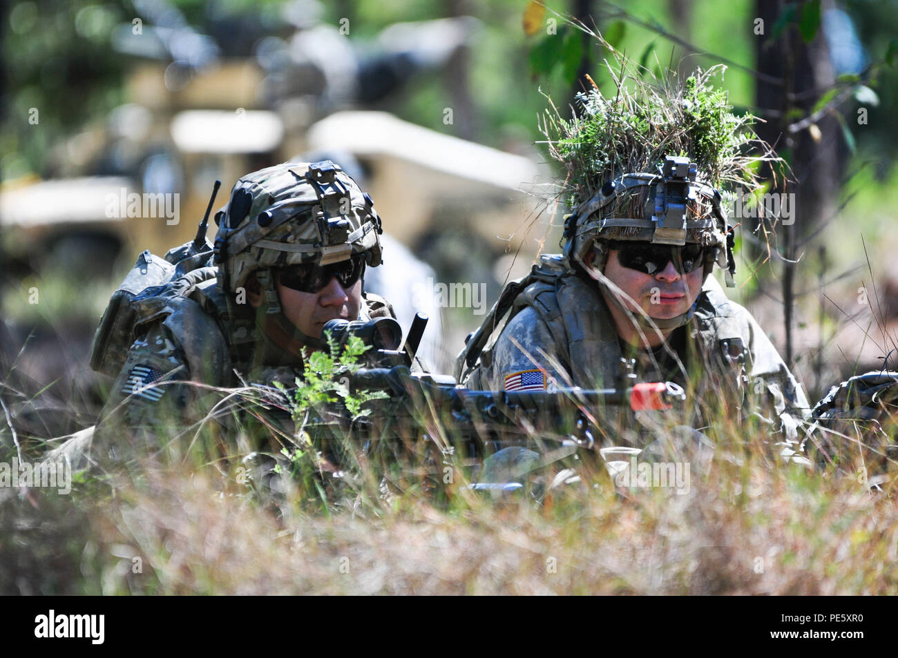 From left, Staff Sgt. Enrique Garcia and Pfc. Adrian Flores ...