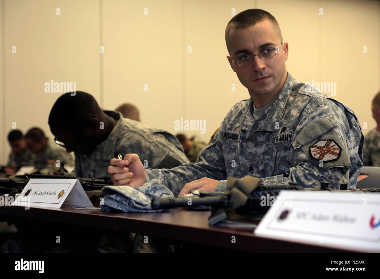 U.S. Army Staff Sgt. Jacob A. Kasarda, assigned to U.S. Army Garrison ...
