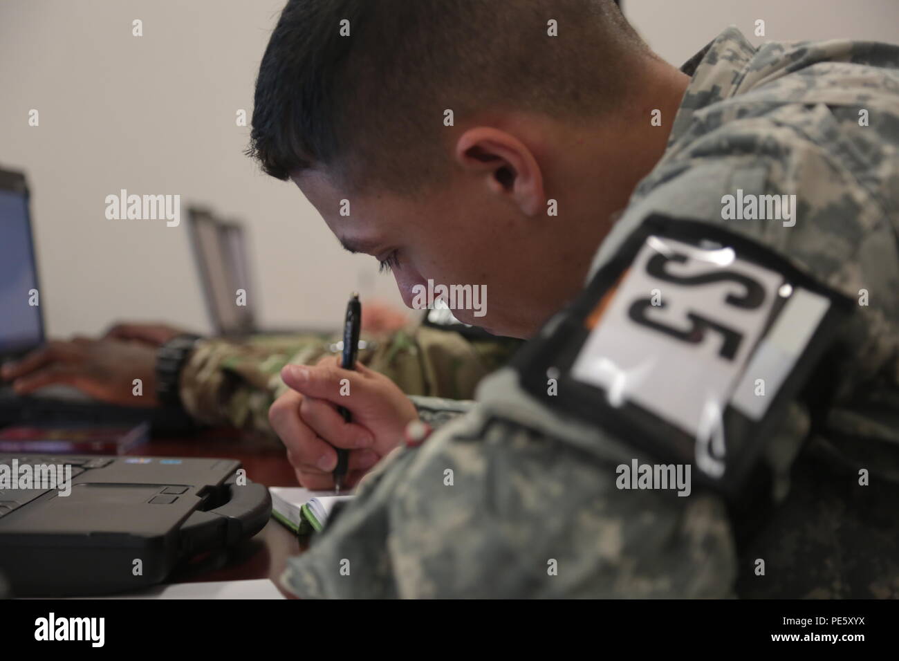 U.S. Army Spc. Jordan Lacy, assigned to U.S. Army Medical Department ...
