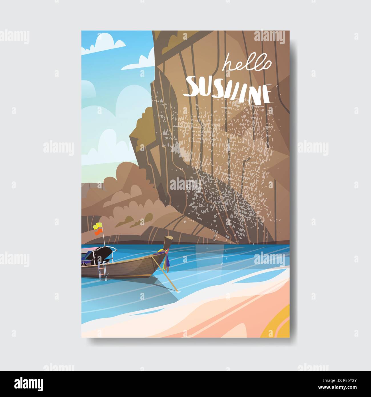 Vintage boat posters Stock Vector Images - Alamy