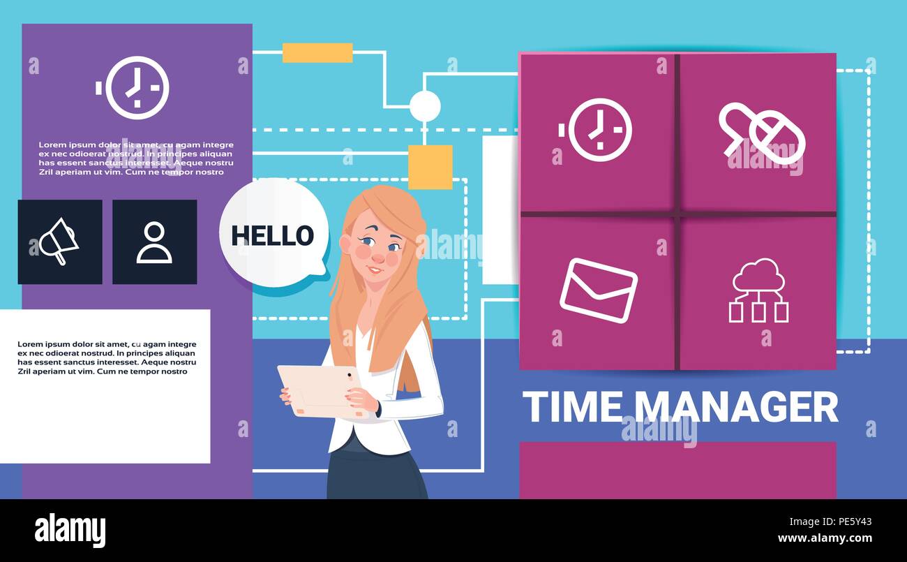 Time manager Stock Vector Images - Alamy