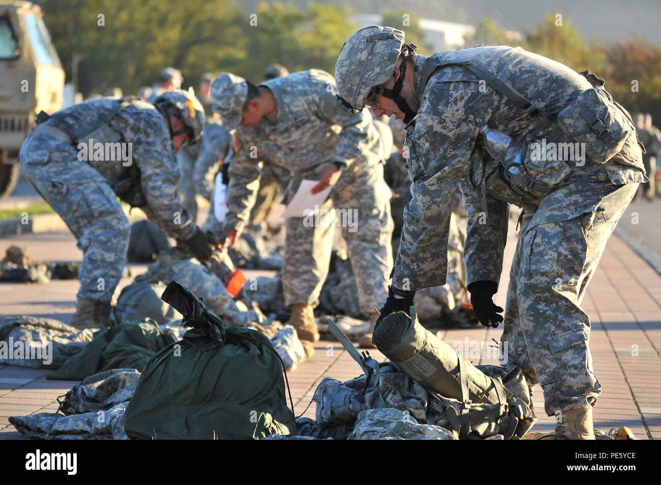 U.S. Army Expert Infantryman Badge (EIB) candidate with 7th Army Joint ...