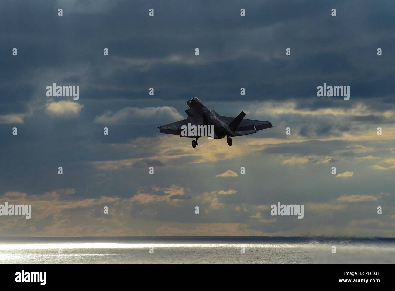 A carrier-based F-35C Lightning II fighter assigned to VX 23 Salty Dogs ...