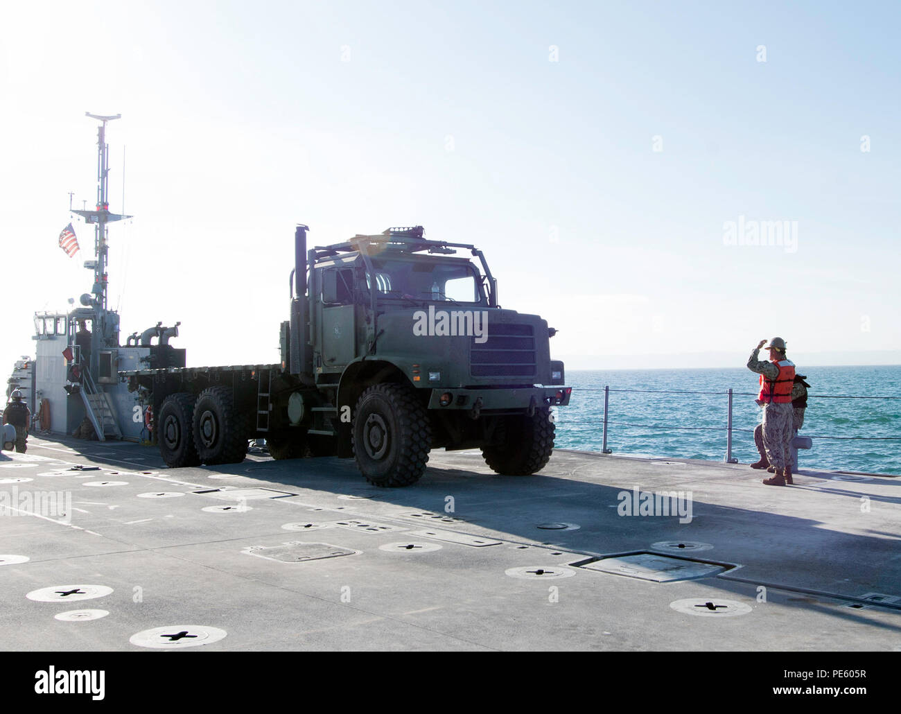 Improved navy lighterage system inls causeway ferry hi-res stock ...