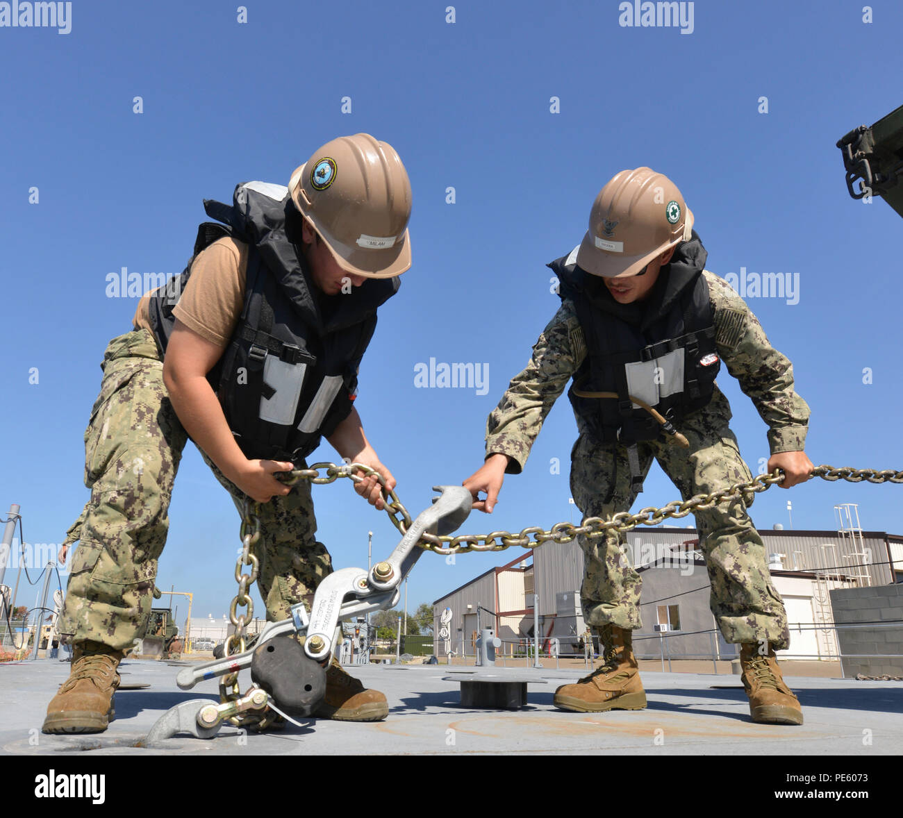 Improved navy lighterage system inls causeway ferry hi-res stock ...
