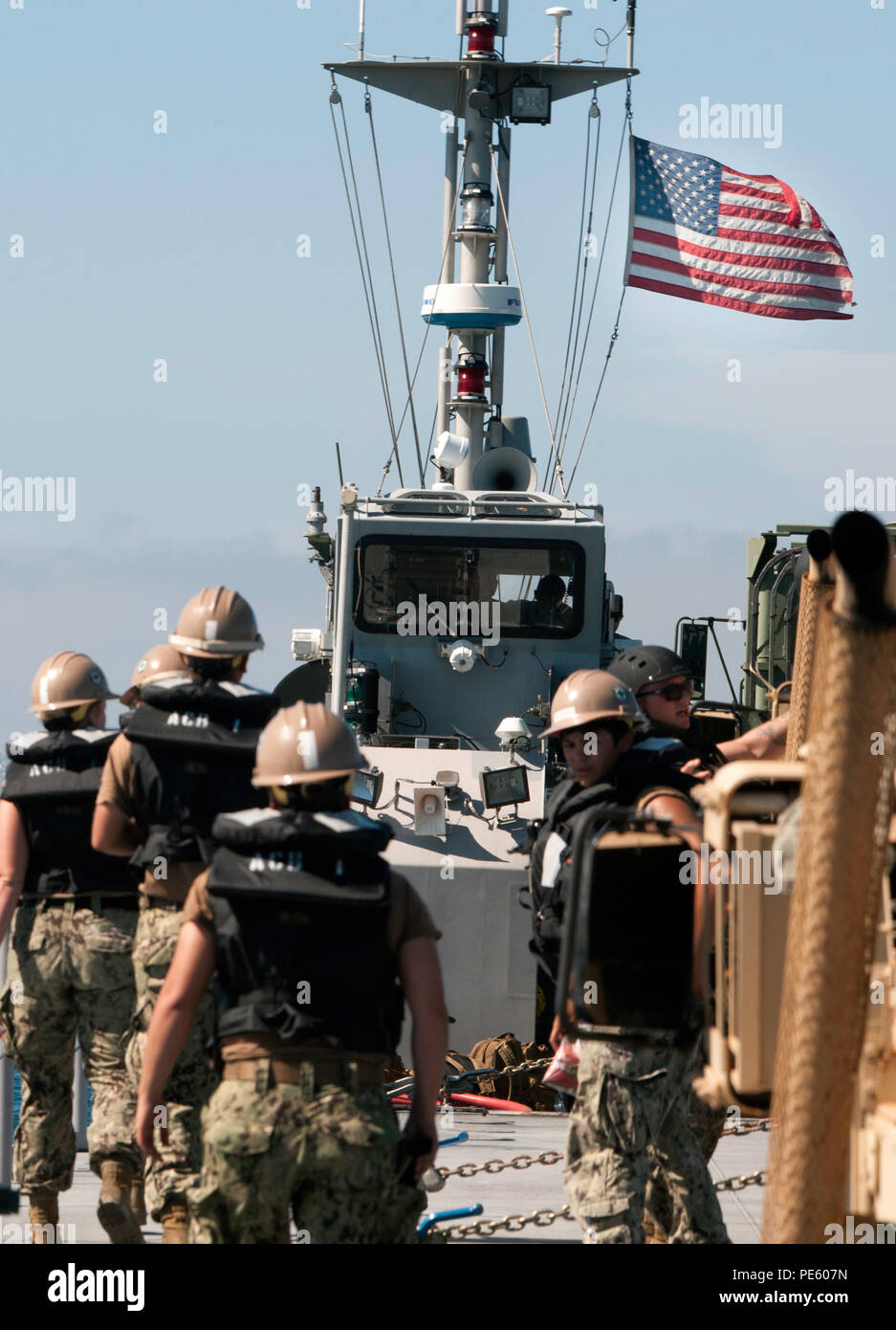 150927-N-KK081-037 SAN DIEGO (Sept. 27, 2015) – Sailors, attached to ...