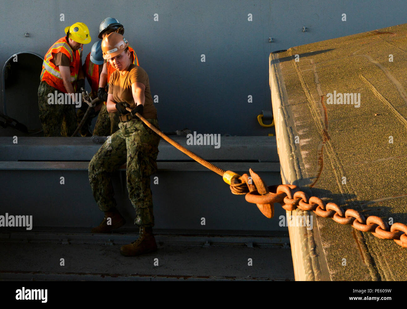 150923-N-KK081-177 SAN DIEGO (Sept. 23, 2015) Sailors attached to ...