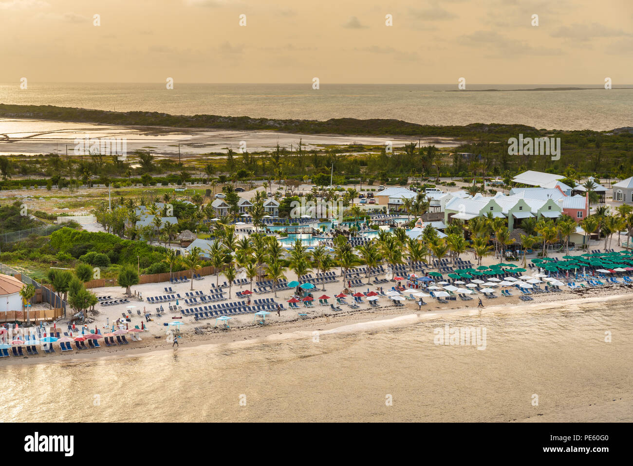 Aerial view of Grand Turk beach in Turks and Caicos Stock Photo - Alamy