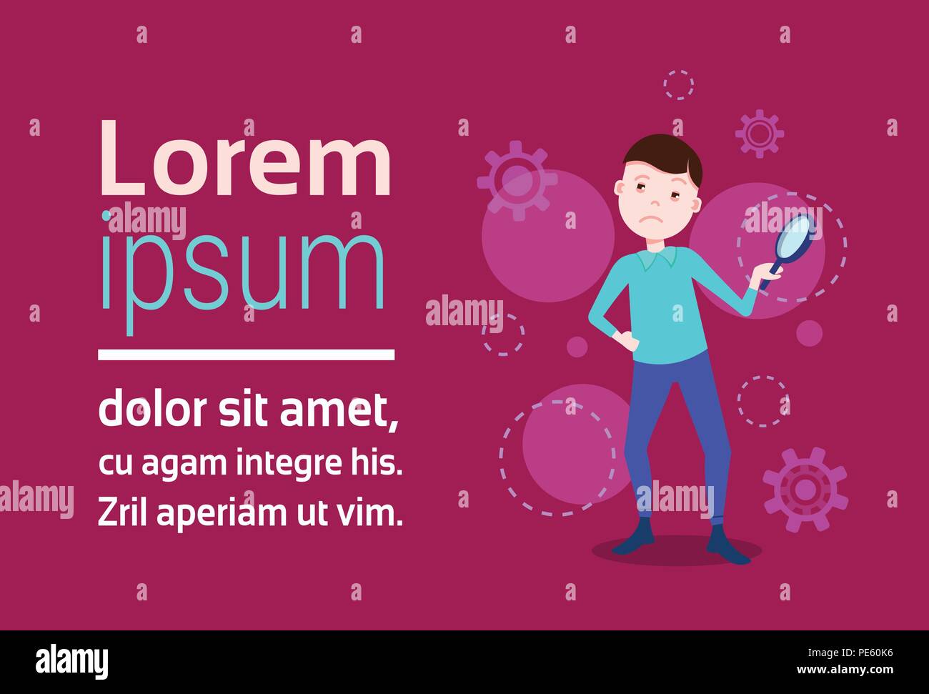 Young man glass red Stock Vector Images - Alamy